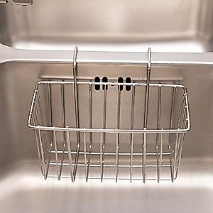 Kitchen Sponge Holder, Kitchen Sink Caddy, Stainless Steel Rust Proof Kitchen Brush Soap Dishwashing Liquid Drainer Rack
