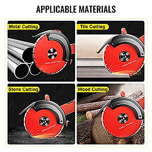 VEVOR 12" Electric Concrete Saw, 1800W Concrete Cutter 15Amp Cut-off Saw, Wet/Dry Corded Circular Saw with 12" Blade and Attachments, 4" Cut Depth Masonry Saw for Granite, Brick, Porcelain