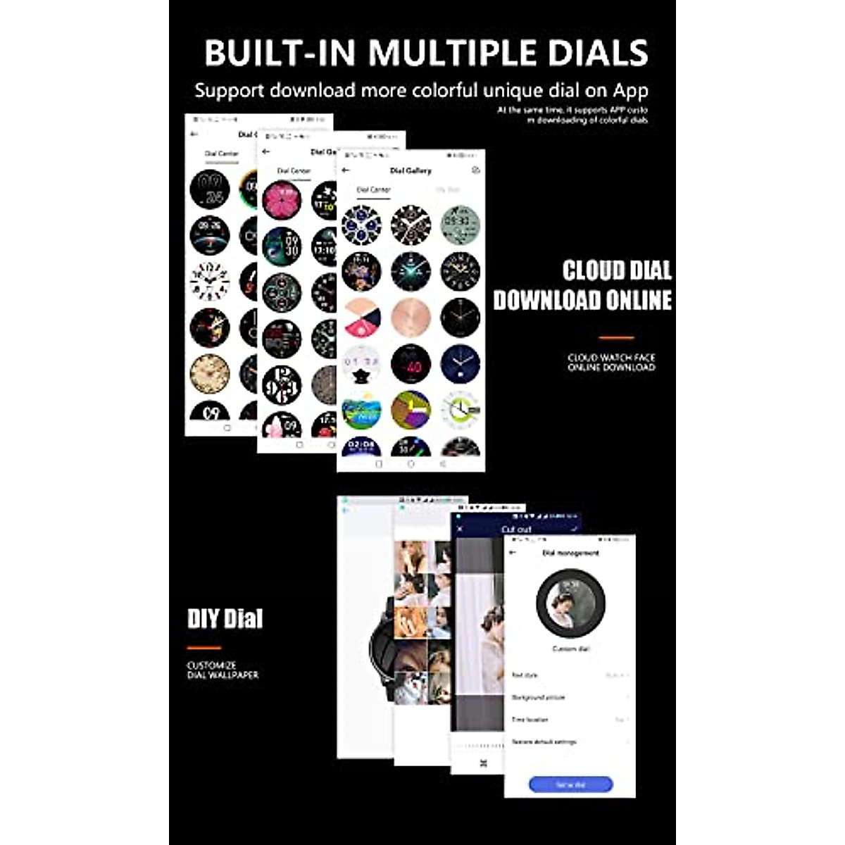 Holiday Smart Watches for Women, 1.32" AMOLED Touch Screen Ladies Fitness Watch with Heart Rate Monitor Sleep Step Counter Tracker Pedometer, IP68 Waterproof Smartwatch for Android iOS Phone