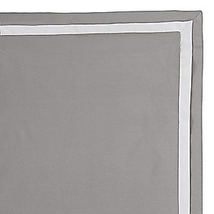 Martex 2000 Series Ultra-Soft Microbrushed Duvet Cover Set, King, Gray/White