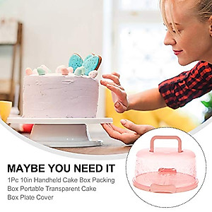 Operitacx Birthday Cake Carrier Locking Cake Container Cake Stand Portable Cheesecake Carrier Pastry Tray Macaron Bread Box Cake Storage Holder Keeper for Dessert Cake