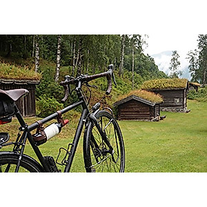 oopsmark The Bicycle Wine Rack - Bike Bottle Holder and Carrier for Picnics - Handmade Leather Accessory (Black)