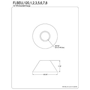 Kingston Brass FLBELL127 Made To Match Bell Flange, Brushed Brass
