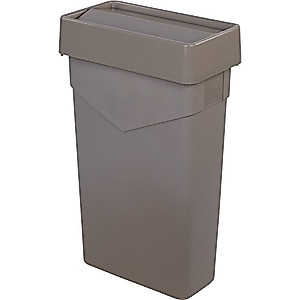Carlisle FoodService Products 34202306 TrimLine Polyethylene Waste Container, 23 Gallon Capacity, 20" Length x 11" Width x 29.88" Height, Beige (Case of 4)