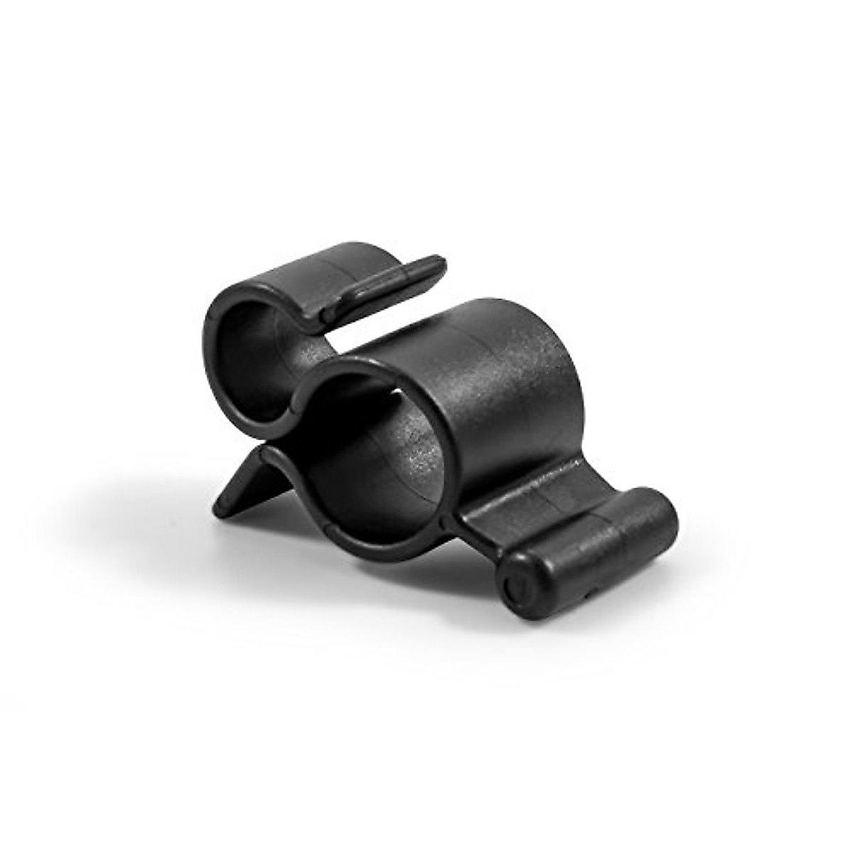 Camco Black Standard Awning Clip for Rope Light - Slides into Awning Roller Bar Channel to Create a Convenient Hook | Two Hanging Positions | Holds Party Lights, RV Lights, String Lights - (42708)