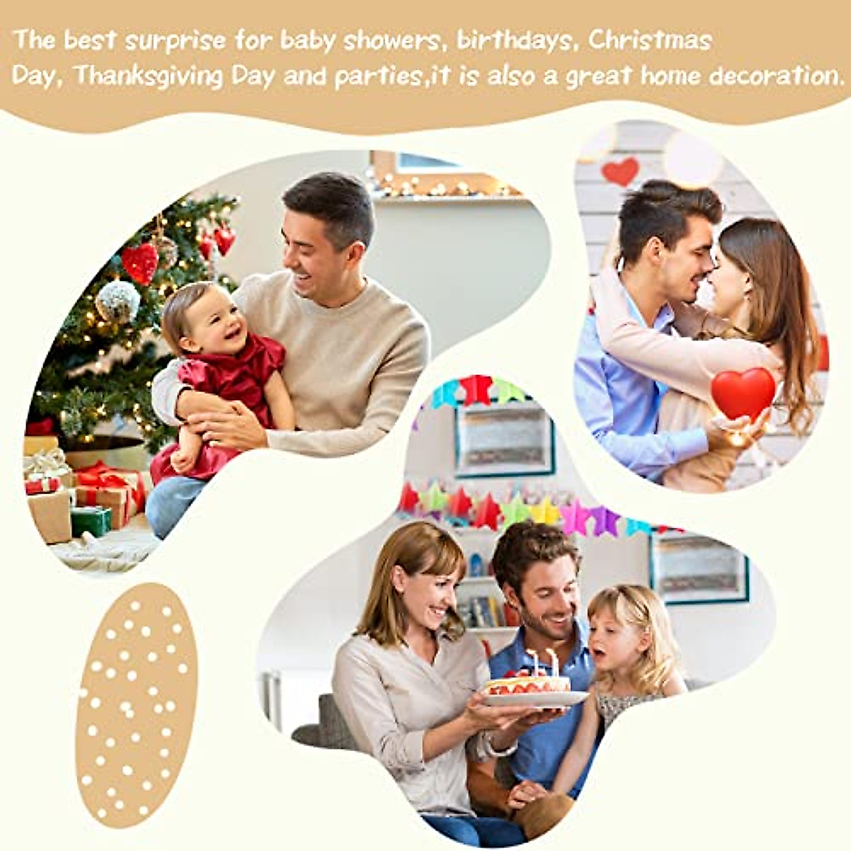 MorisMos Giant Teddy Bear with Big Footprints Plush Stuffed Animals Light Brown 39 inches