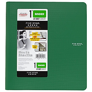 Five Star 1 Inch 3 Ring Binder, Plastic, Color Selected for You, 1 Count (26134)