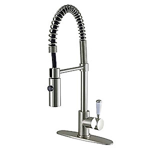 Kingston Brass LS8778DPL Paris Pre-Rinse Kitchen Faucet, Brushed Nickel