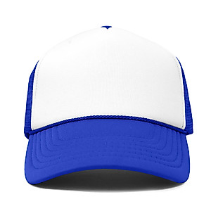 DALIX Mesh Youth Cap in Royal Blue and White