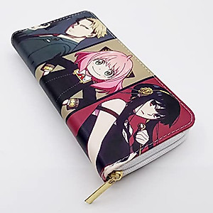 Anime Wallet Anime Merch Anime Purse Anime Cosplay Leather Wallet for Men Women (sfamily wallet)