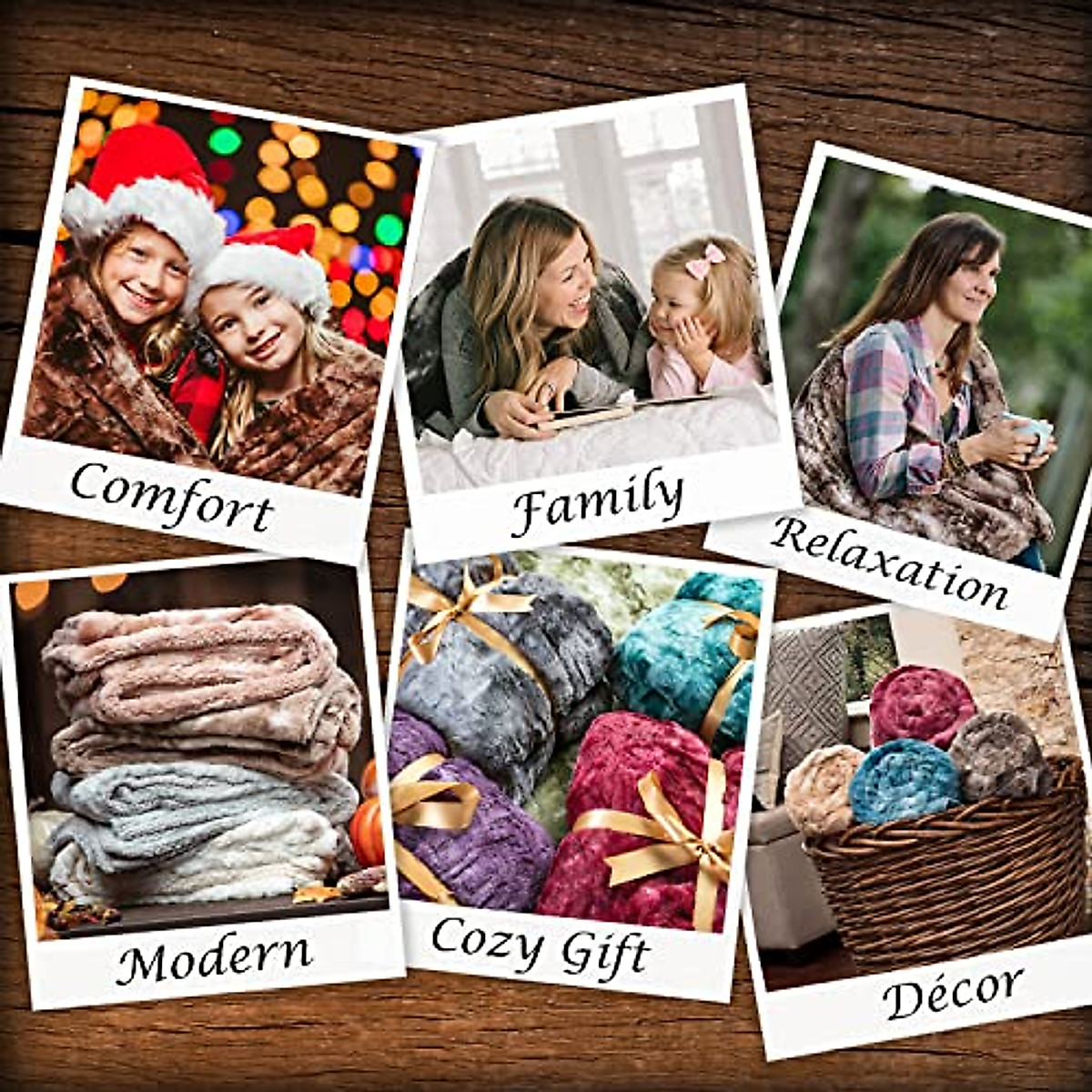 Chanasya Super Soft Fuzzy Faux Fur Throw Blankets - Fluffy Plush Lightweight Cozy Snuggly with Sherpa for Couch Sofa Living Room Bedroom - Grey Fall & Winter Home Decor (50x65 Inches) Gray Blanket