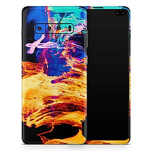 DesignSkinz Liquid Abstract Paint V26 Protective Vinyl Decal Wrap Skin Cover Compatible with The Samsung Galaxy S20 (Screen Trim & Back Glass Skin)