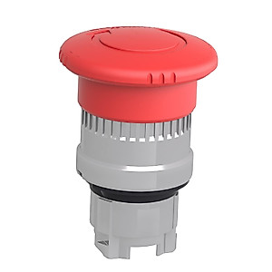Schneider Electric, Harmomny, ZB4BS844, Emergency Stop Head, Switching Off, Metal, red Mushroom Ø40, Ø22, Trigger Latching Turn to Release