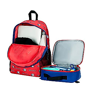 Champion Munch Backpack Lunch Kit Combo Red/Blue One Size