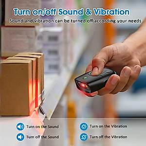 Symcode Small Portable 2D QR Barcode Scanner for Inventory,3-in-1 Bluetooth & USB Wired & 2.4G Wireless Barcode Reader,Connect Smart Phone, Tablet, PC Bar Code Scanning,Work with Windows, Mac,iOS