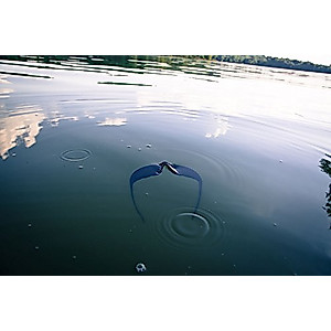 WYND Blocker Polarized Motorcycle & Fishing Floating Sports Wrap Sunglasses (Black/PZ Smoke Lens)