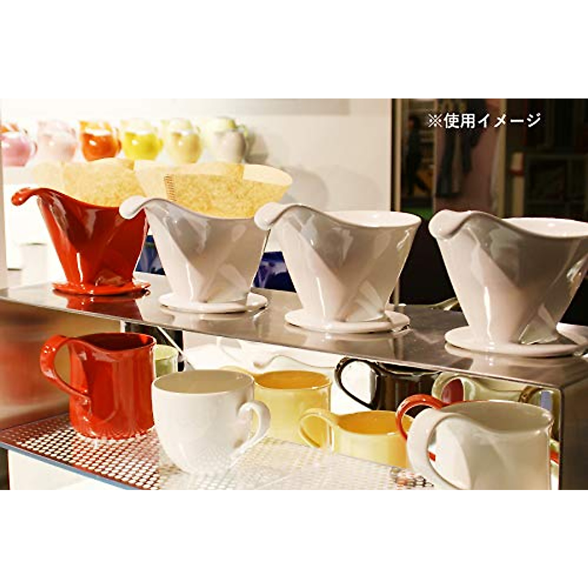 ZERO JAPAN Ceramic Coffee Dripper for #2 or #4 paper filter - Drip Cone Brewer - White