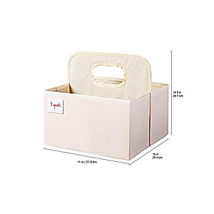 3 Sprouts Baby Diaper Caddy - Organizer Tote Bag for Baby Essentials Boy or Girl - Baby Shower Basket - Nursery Must Haves - Registry Favorites - Newborn Caddie Car Travel, Hedgehog