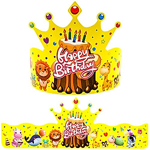 ceiba tree Birthday Crowns for Classroom Kids Bulk 30 Pcs Birthday Hats Students Birthday Party Hats Party Favors Fitted with Clasps