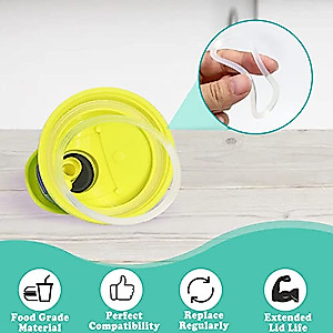 Replacement Rubber Lid Sealing Ring for Owala Water Bottle, 5 Gasket Seal Replacements with Cleaning Brush for Owala FreeSip & Flip Water Bottle, Owala Water Bottle Accessories Parts