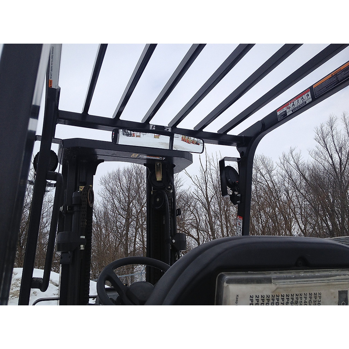 16.5" Extra Wide Panoramic Rear View Mirror for Forklifts; Universal Fit