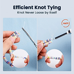 Etcokei USB Thread Burner Zap Thread Zapper Tool, Rechargeable Wax Carving Pen, Cord String Beading Supplies, Thread Burner for Jewelry Making Sewing Cutting Melting DIY Beadwork