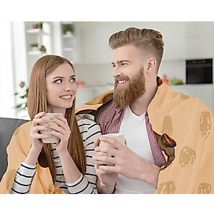 Laridaorio Coffee Gnome Blanket, Gnome Gifts for Women, Girls, Kids, Adults, Soft Fleece Throw Blanket, Gift for Gnome Lovers, Coffee Gnome Decor Blanket for Couch Sofa Bed, Travel Blanket, 50x60 Inch