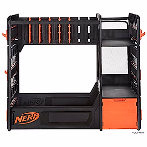 Nerf Elite Blaster Rack - Storage for up to Six Blasters, Including Shelving and Drawers Accessories, Orange and Black - Amazon Exclusive