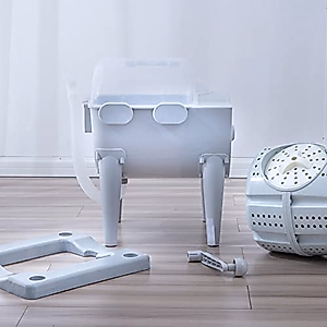 Mini Hand Crank Washing Machine Dehydrator, Portable Non-Electric Drum Washing Machine Spin Dryer for Camping Travelling Outdoor Gray