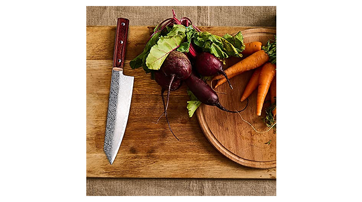 ALLWIN-HOUSEWARE W 8-Inch German Chef Knife with Laser Pattern