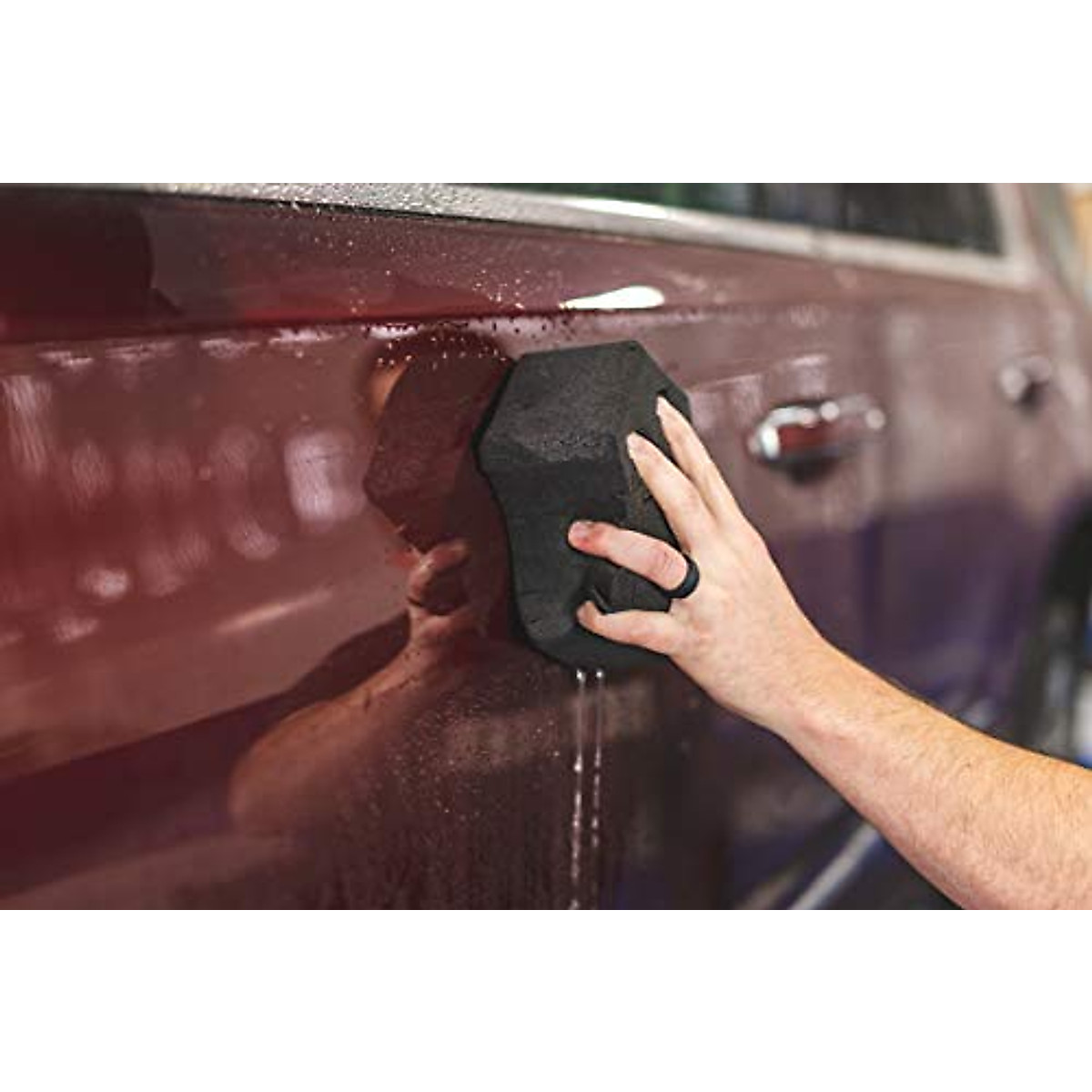 The Rag Company - Ultra Black Foam Sponge - for Detailing and Car Washing, Perfect for Both Rinseless and Soap Washes, Softer Feel, Ergonomic Shape
