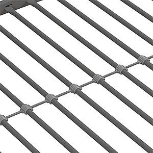 DHP Mabel Full Metal Loft Bed with Desk in Silver