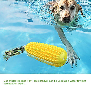 yuxiaoyu Dog Toy Chew Toy Corn Interactive Squeaky Dog Tooth Cleaning Tool Water Float Toy Teething Stick Suitable for Small, Medium and Large Dogs