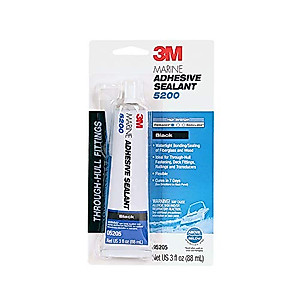 3M TALC Marine Adhesive Sealant 5200 - Permanent Bonding and Sealing for Boats and Marine Applications - Black - 3 Ounces