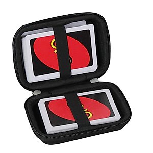 Hermitshell Hard Travel Case for Mattel UNO Classic Card Game - Not Including Cards (Black)