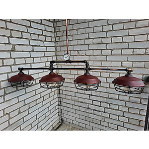 Long kitchen chandelier industrial Pendant lamp for billiard table.Rustic Steampunk Lighting