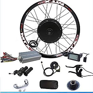 NBPOWER 90km/h max Speed LCD Display,80A Sine Wave Controller,3000w Ebike kit 48V-72V 3000w E Bike Conversion Kit (Rear 29inch)