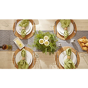 DII Braided Farmhouse Table Runner, 15 x 72 inches, 1-Piece, French Blue