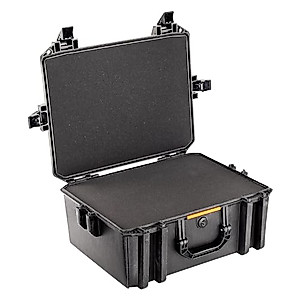 Vault by Pelican – V550 Multi-Purpose Hard Case with Foam for Equipment, Electronics Gear, Camera, Drone, and More (Black)