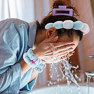 Chanaco Spa Headband, Makeup Headband with Wrist Bands, Hair Accessories for Washing Face and Teen Girl Gifts for Women