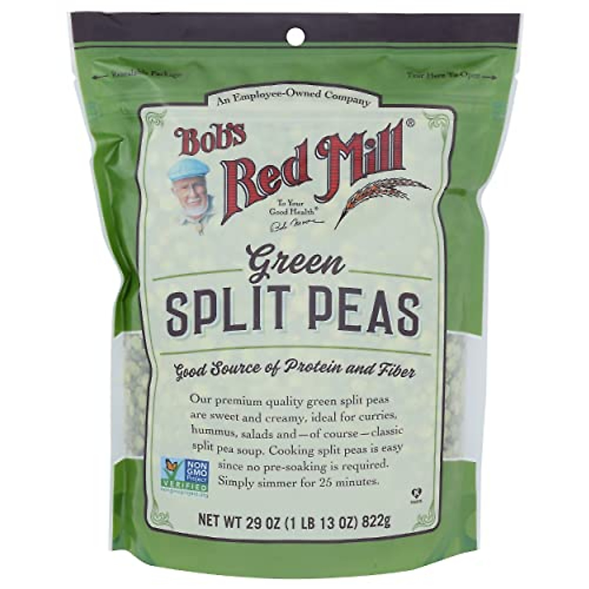 Bobs Red Mill Green Split Peas, 29 OZ