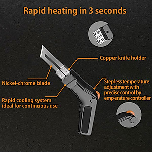 YUHSYWL Foam Cutter Electric Hot Knife, Foam Cutting Tool Kit,300W Styrofoam Cutting Tool Kit for Cutting Foam Board Insulation, EPP, EPS, XPS, EVA, EPE, PU, KT Board, Sponge, Nylon (4-in-1 Kit)