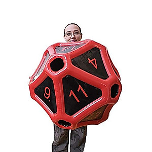 Black Bazaar Large D20 Dice Inflatable Extra Large Giant Gaming DND Tabletop RPG Roleplaying Dungeons and Dragons