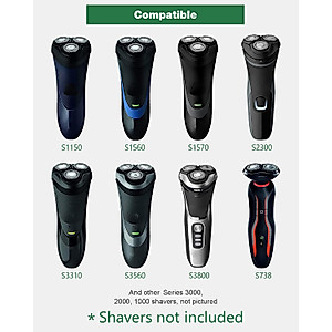 SH30 Replacement Heads for Shaver 2300 3800 Series 3000, 2000, 1000 and S738 Click and Style, 3Pack ComfortCut Shaving Heads with Durable Sharp Blade, Easy Replace, with Cleaning Brush