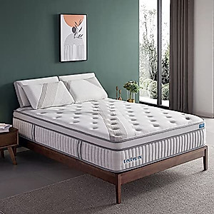 14 Inch Queen Mattress, Lechepus MDI Memory Foam Hybrid Mattresses with Individual Pocket Spring, Medium Plush Comfy Mattress in a Box for Cool Sleep & Pressure Relief