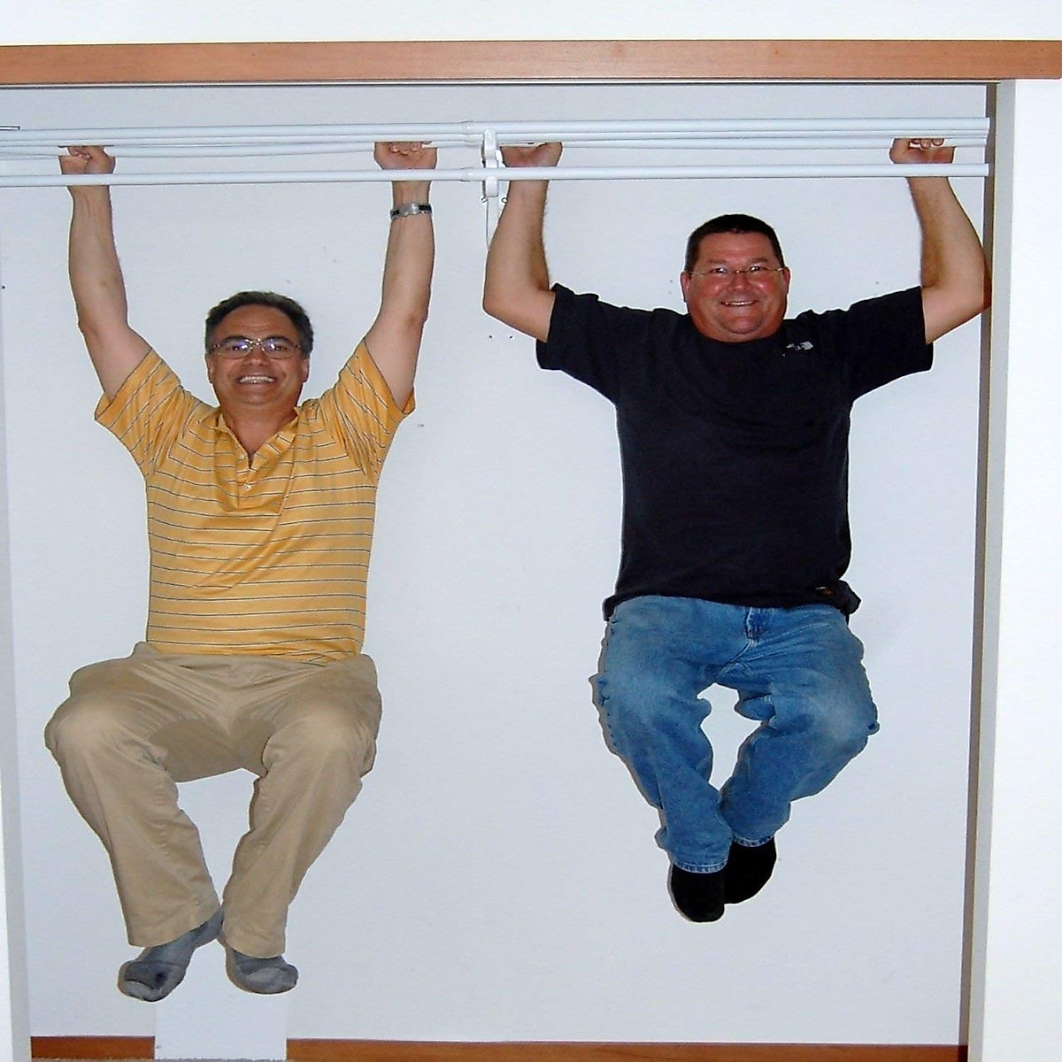 EZ SHELF- Closet Shelf with Hanging Rod, Expands 40.5-73", White, Closet Shelves Hold 200 lbs, Easy Install Closet Organizer to 2 Side Walls, Alternate for Closet Wire Shelving & Laundry Room Shelves