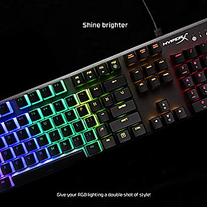 HyperX Pudding Keycaps - Double Shot PBT Keycap Set with Translucent Layer, for Mechanical Keyboards, Full 104 Key Set, OEM Profile, English (US) Layout - Black