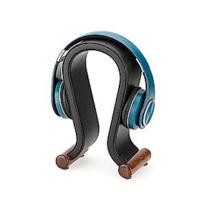 ONEGenug Wooden Headset Stand,Universal Earphone Hanger Holder for Gaming Headsets & DJ Studio Headphones Desktop Headphone Rack for All Headphone Size