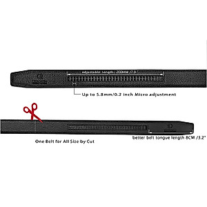 CHAOREN Ratchet Belt Strap Only 1 1/8", Replacement Leather Belt for 32mm Buckle