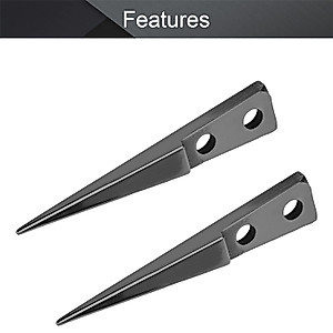Utoolmart Straight Pointed Ceramic Tips Replaceable Heat Resistance Non-Conductive Heads for Ceramic Tweezers Black 2 Pairs